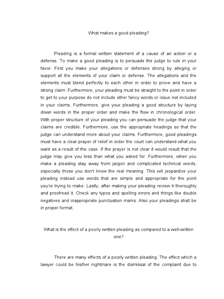 Pleading | PDF | Equal Access To Justice Act | Lawyer