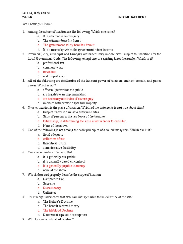 Assessment 1 Tax 1 | PDF | Tax Exemption | Income Tax