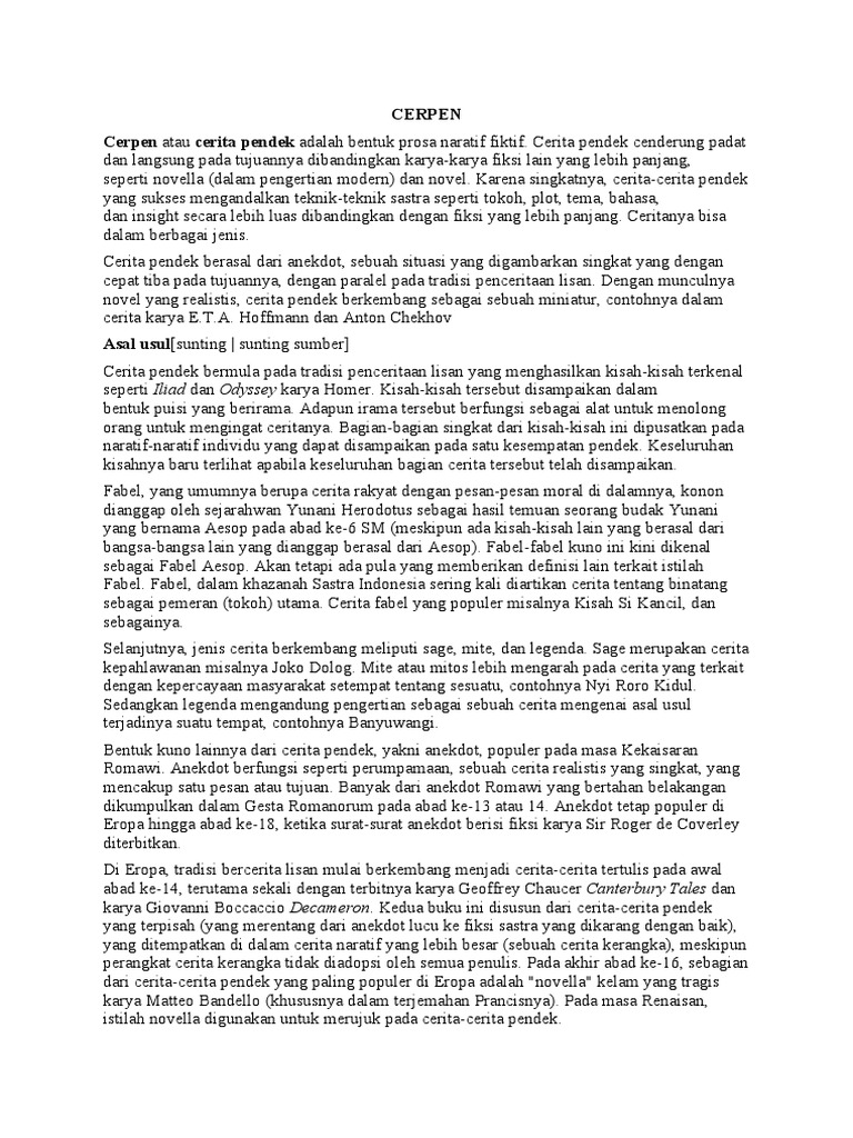Cerpen 1 | PDF