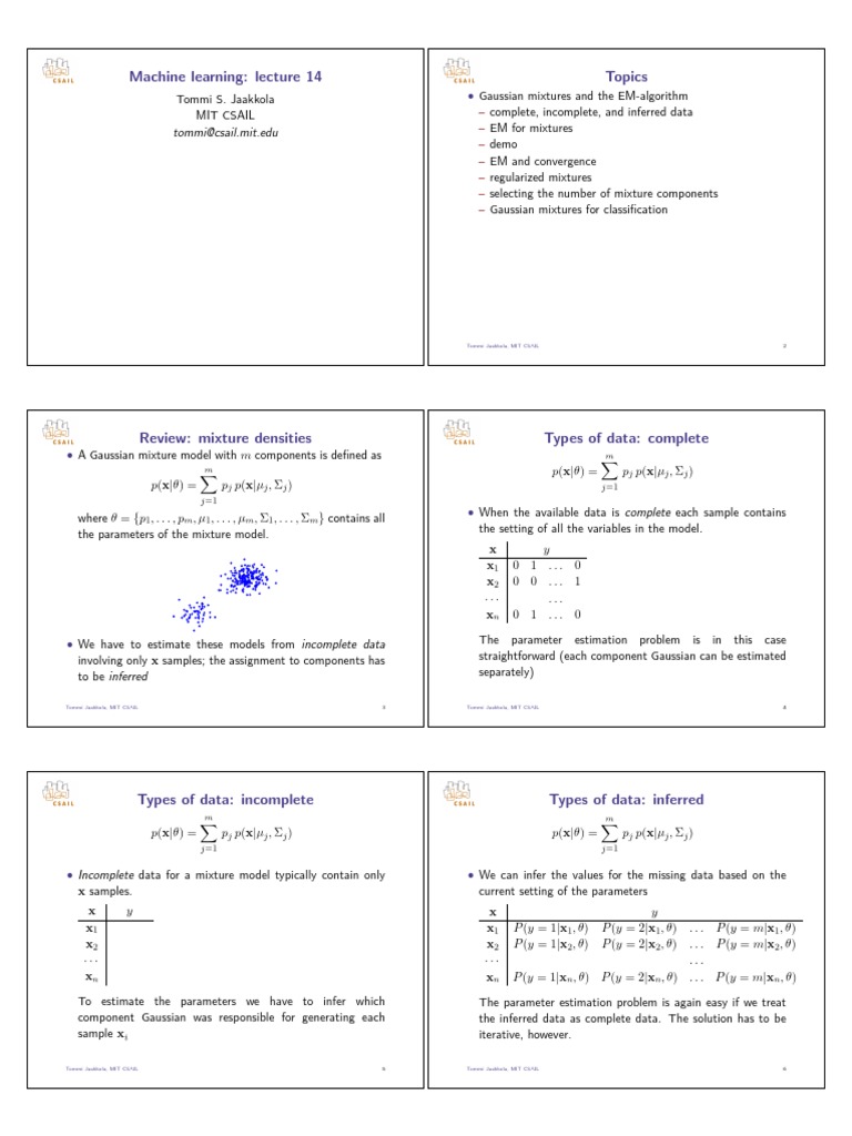 Machine Learning-Em Algorithm | PDF | Scientific Method | Statistics