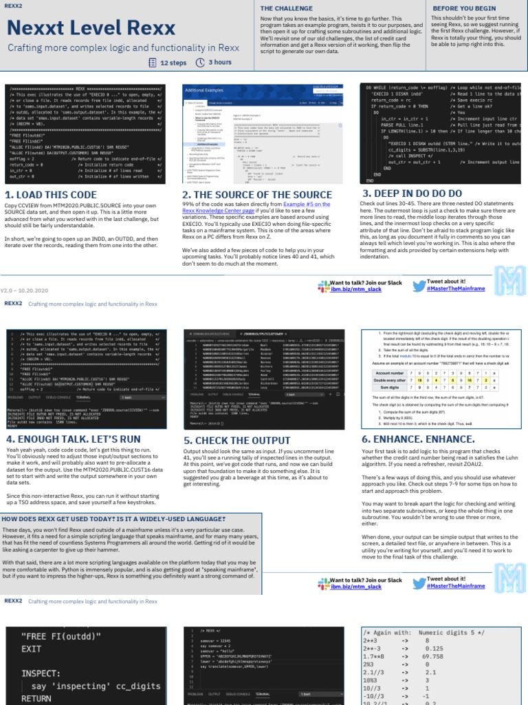 Crafting More Complex Logic and Functionality in Rexx | PDF | Control Flow | String (Computer ...