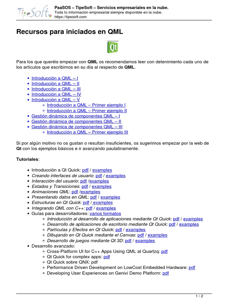 Recursos para Iniciados en QML | PDF