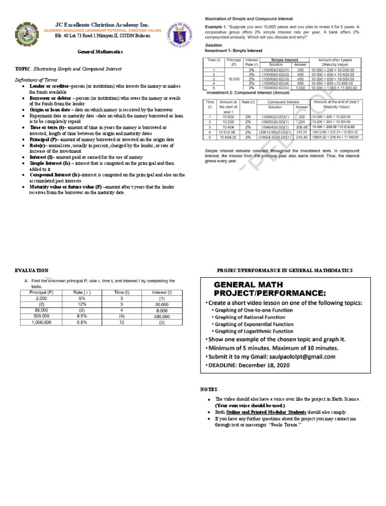 General Mathematics - M05 - L05 - WEEK 7 | PDF