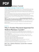 Pharmacy Layout Design Guide | PDF | Pharmacy | Prescription Drugs