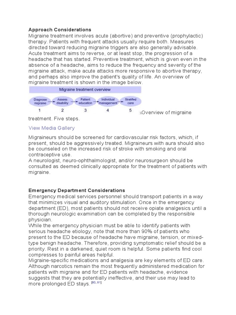 Migrain Guidelines by Medscape | PDF | Migraine | Headache