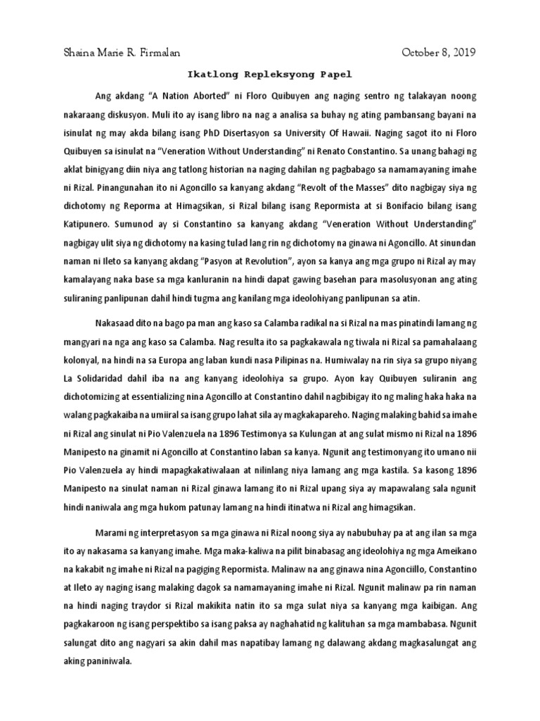 3rd Reflection Paper | PDF