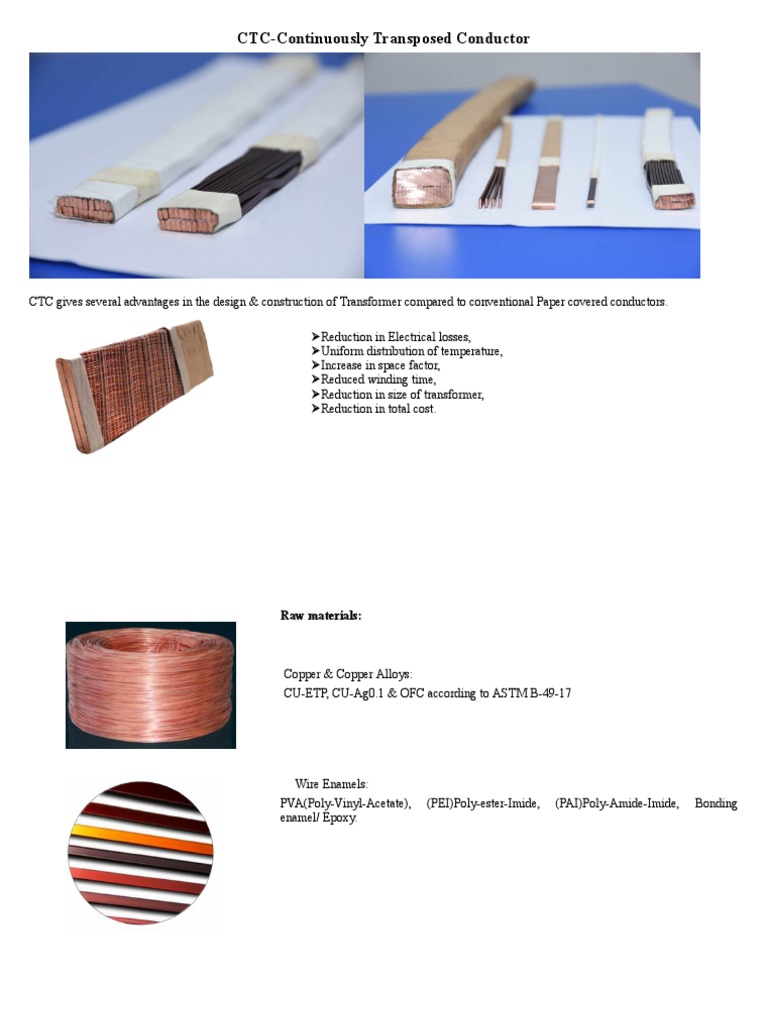 CTC-Continuously Transposed Conductor | PDF | Epoxy | Electrical Conductor