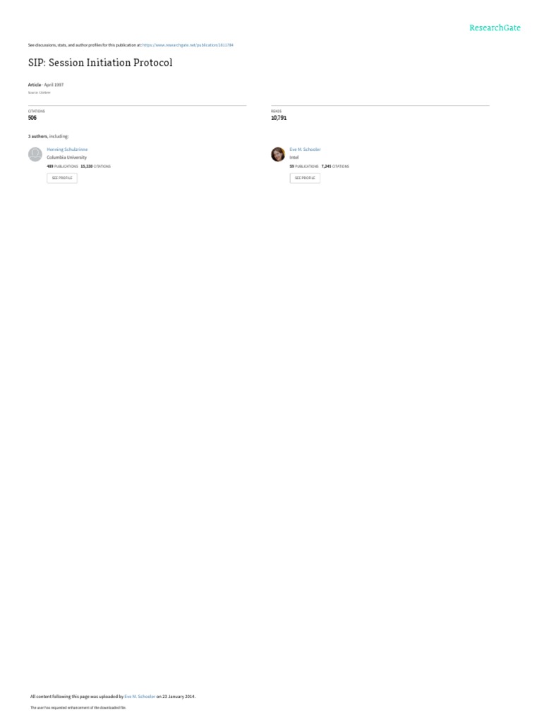 SIP Session Initiation Protocol | Download Free PDF | Session Initiation Protocol | Network ...