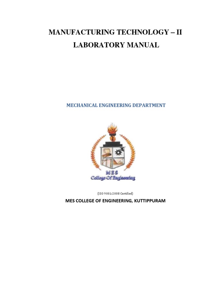 Manufacturing Technology Lab II | PDF | Engineering | Inductor