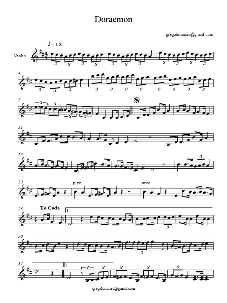 Doraemon Violin | PDF | String Instruments | Musical Instruments