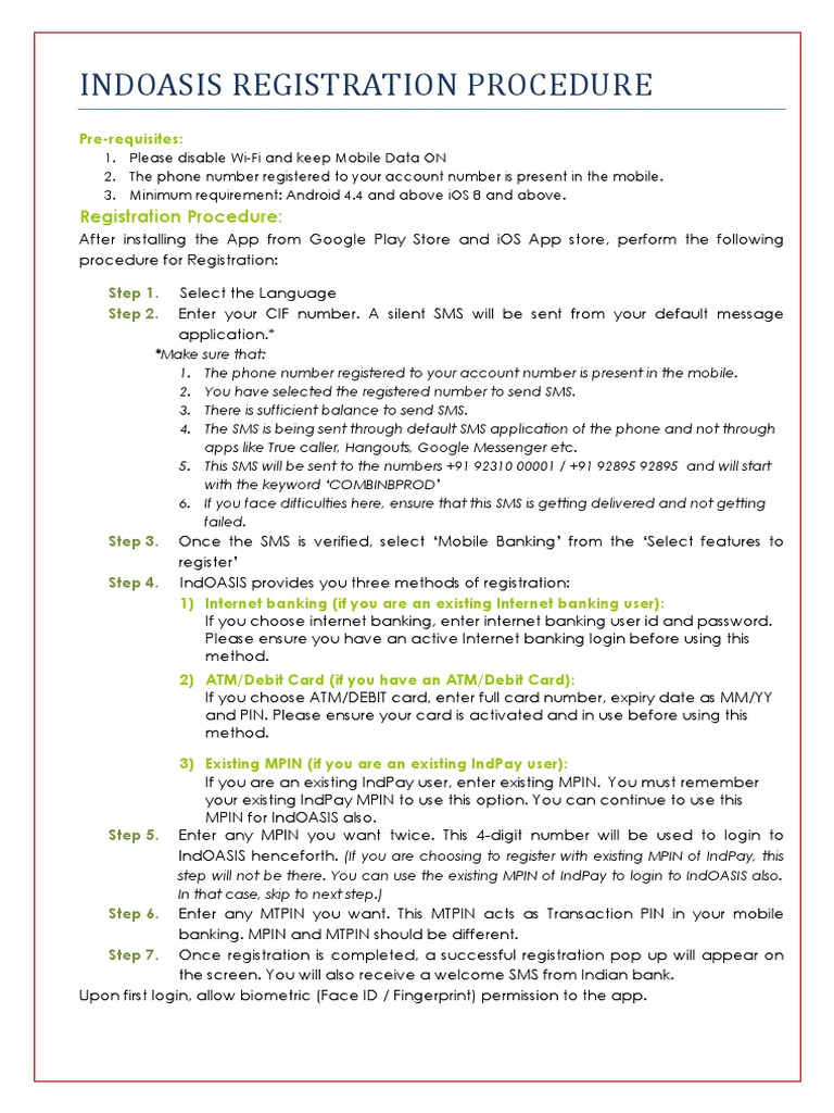 INDOASIS-Registration-Procedure - 07 10 2020 | PDF | Mobile App ...