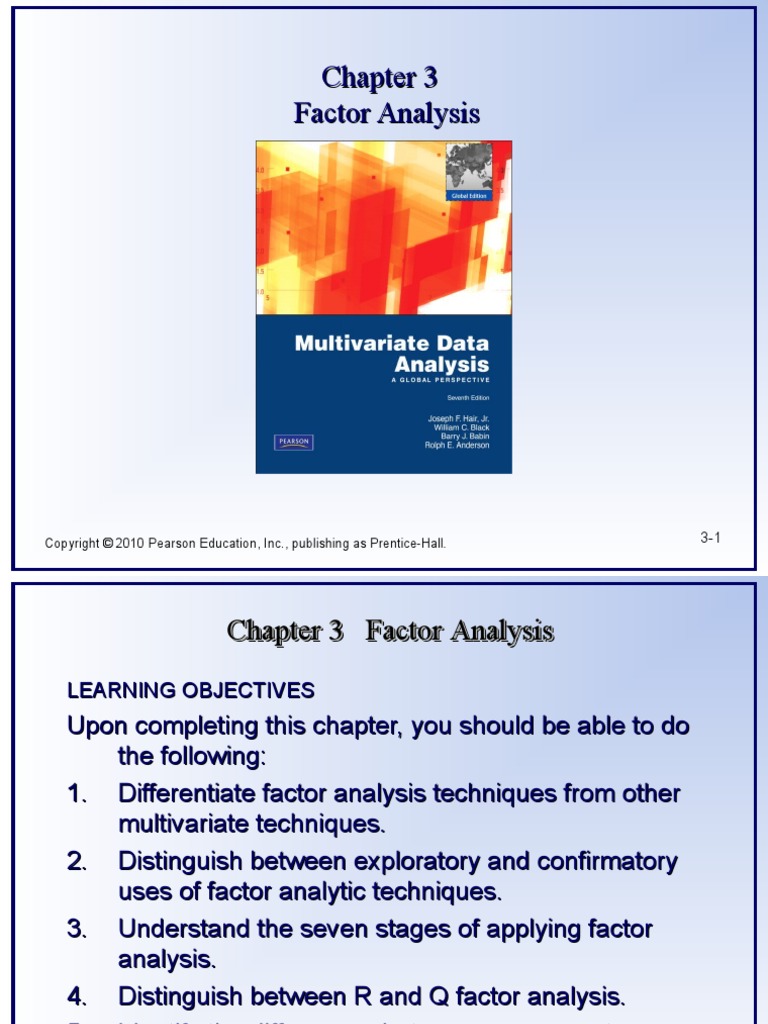 Chapter 03 - Factor Analysis | PDF | Factor Analysis | Correlation And Dependence