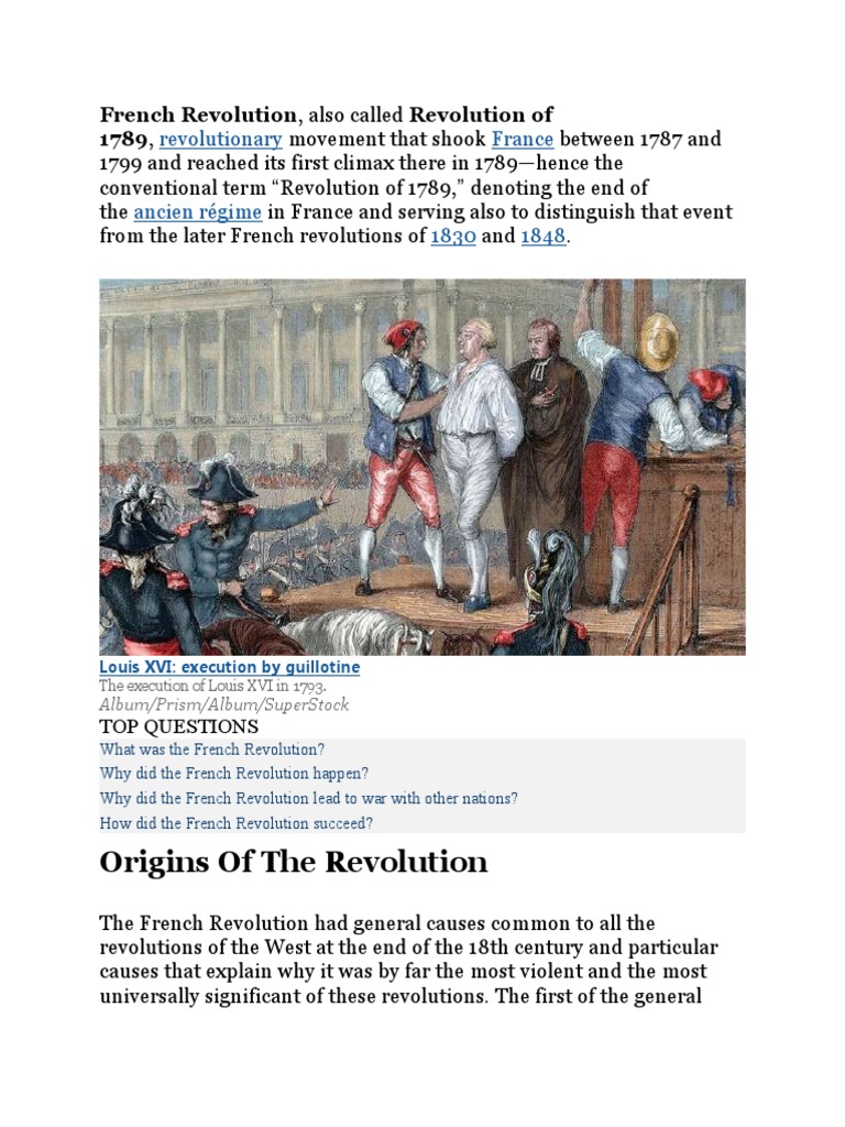 French Revolution | PDF | French Revolution | Age Of Enlightenment