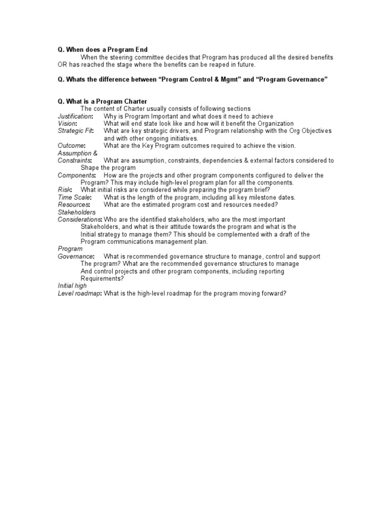 Understanding Program Management Essentials | PDF | Business