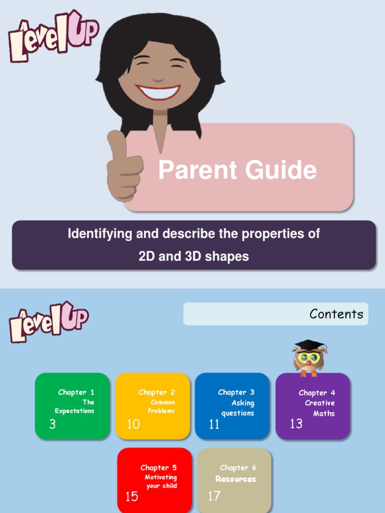 Parent Guide: Identifying and Describe The Properties of 2D and 3D ...