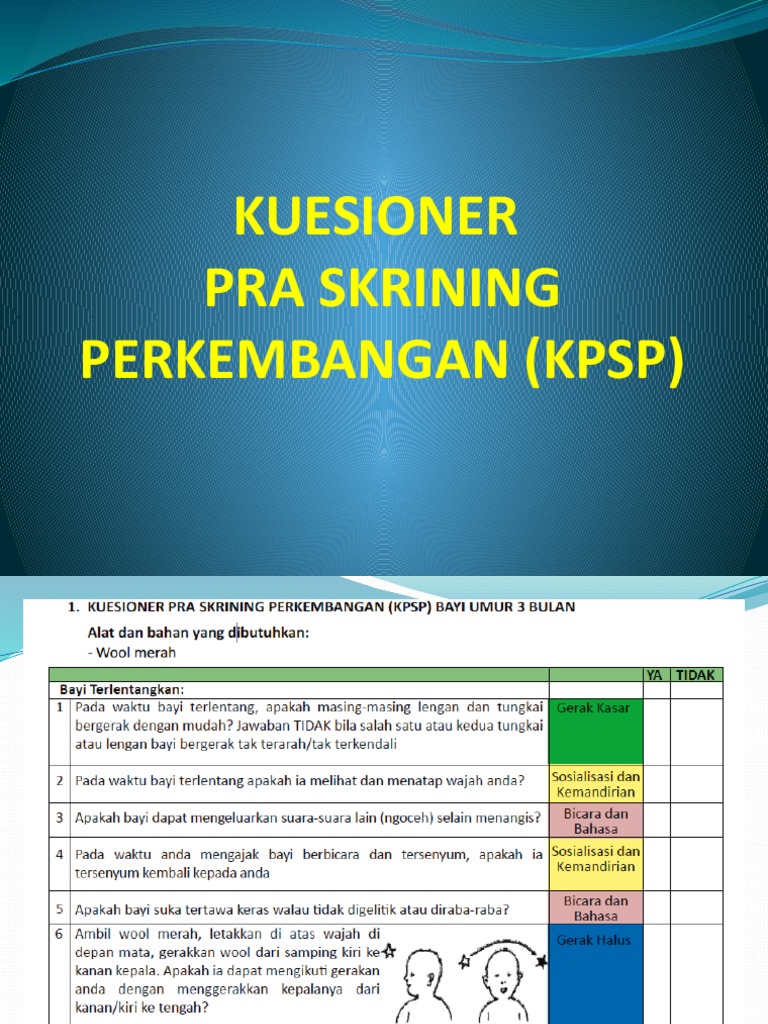 Kuesioner KPSP | PDF