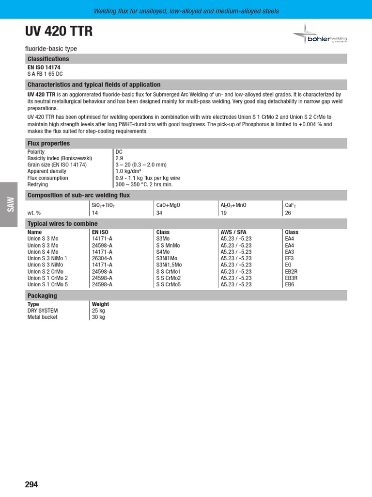 Uv 420 TTR | PDF | Welding | Construction