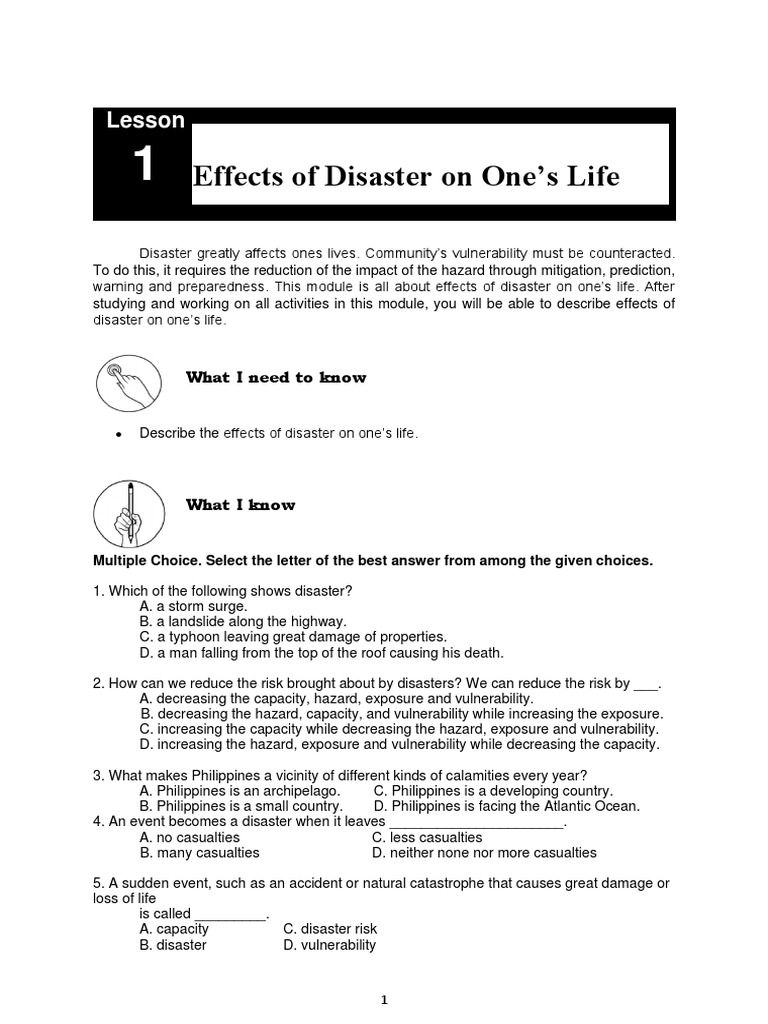 DRRR Module 2 | PDF | Hazards | Natural Disasters