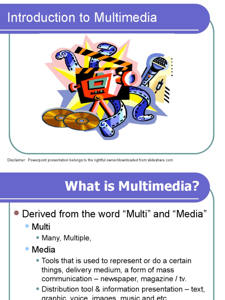 Introduction To Multimedia | PDF | Multimedia | Graphics