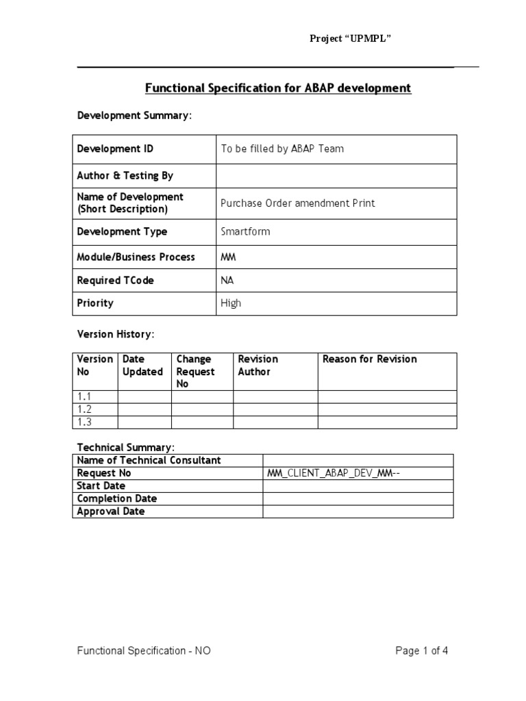 4 - FS - Purchase Order Amendment Print | PDF | Specification ...