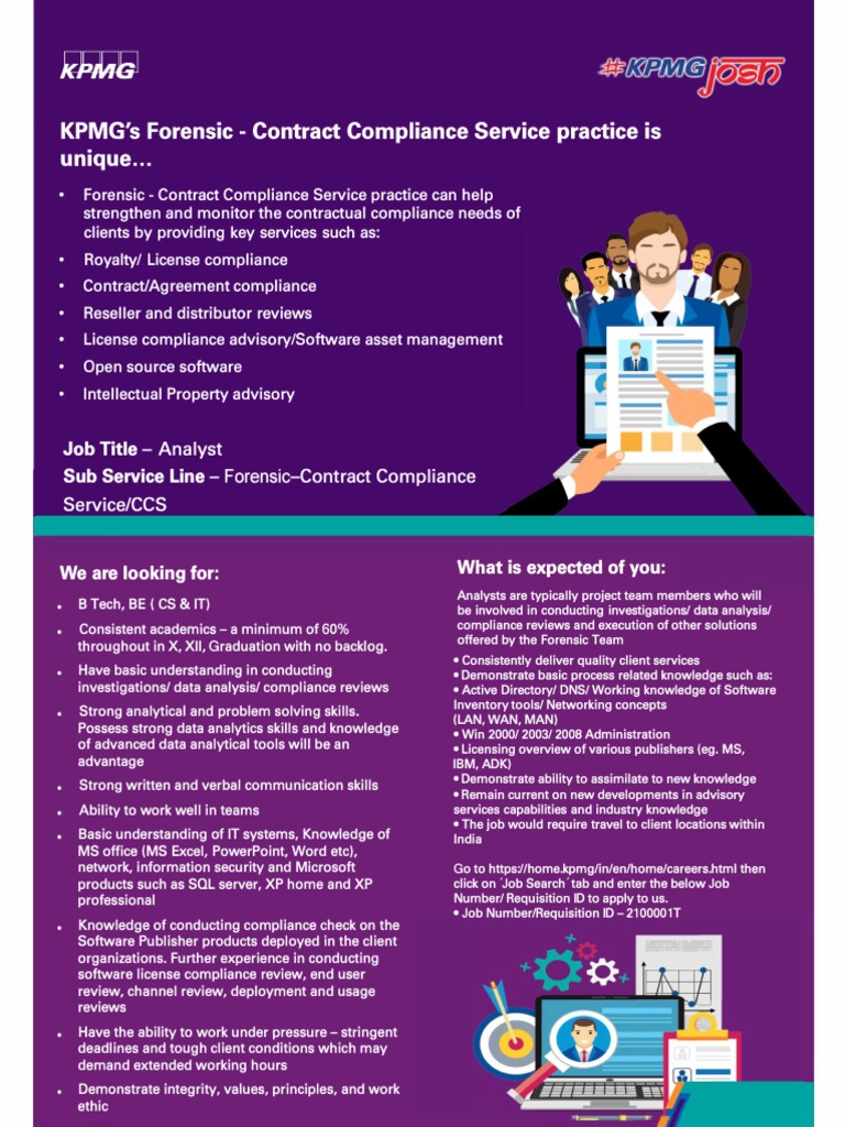 KPMG Forensic Contract Compliance Analyst | PDF | License | Software