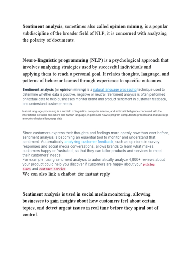 Sentiment Analysis | PDF