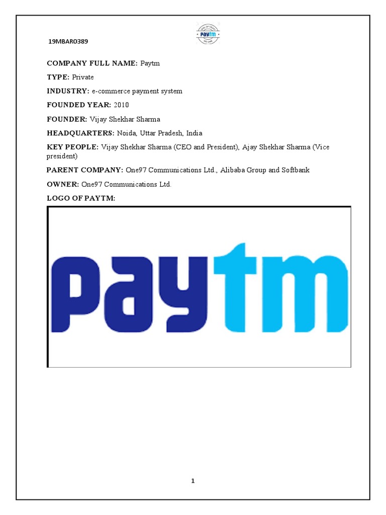 Paytm Cheyi | PDF | Services (Economics) | Service Industries