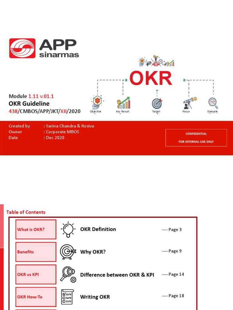 OKR Guide: Objectives & Key Results | PDF | Performance Indicator | Goal