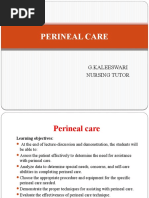 Perineal Care Procedure | PDF | Medical Specialties | Medicine