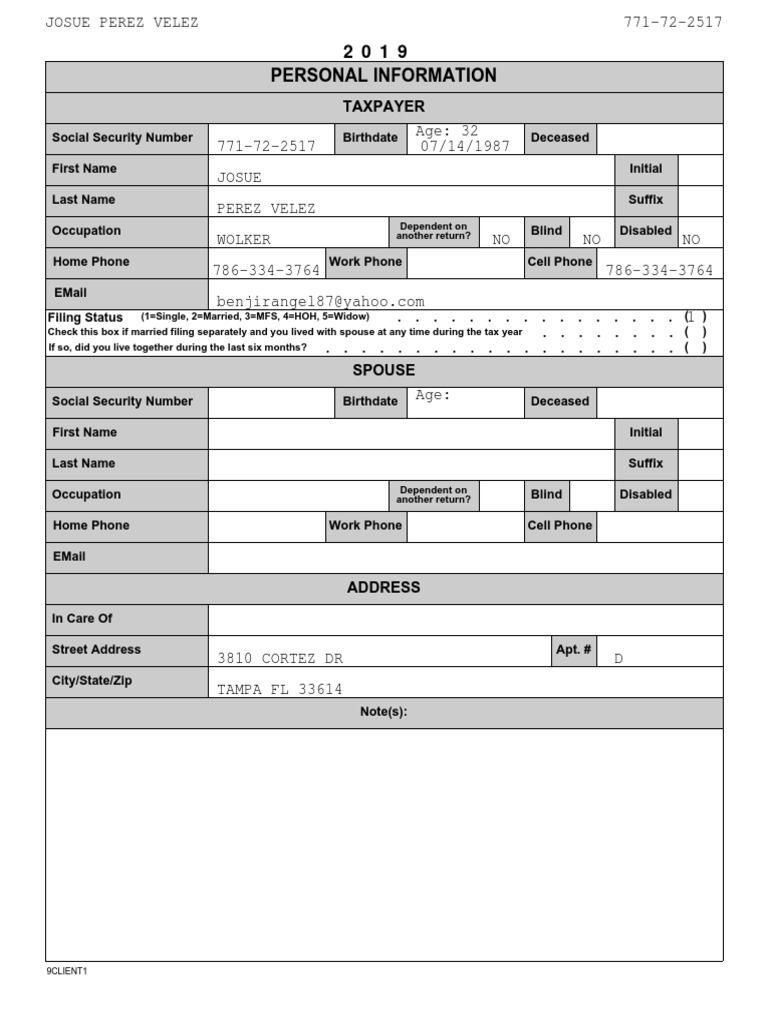 Rangel Taxes 2019 | PDF | Tax Refund | Irs Tax Forms