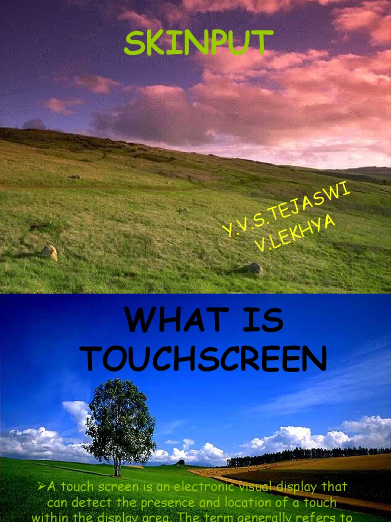 Teja, Lekhya Skinput | PDF | Touchscreen | Computing