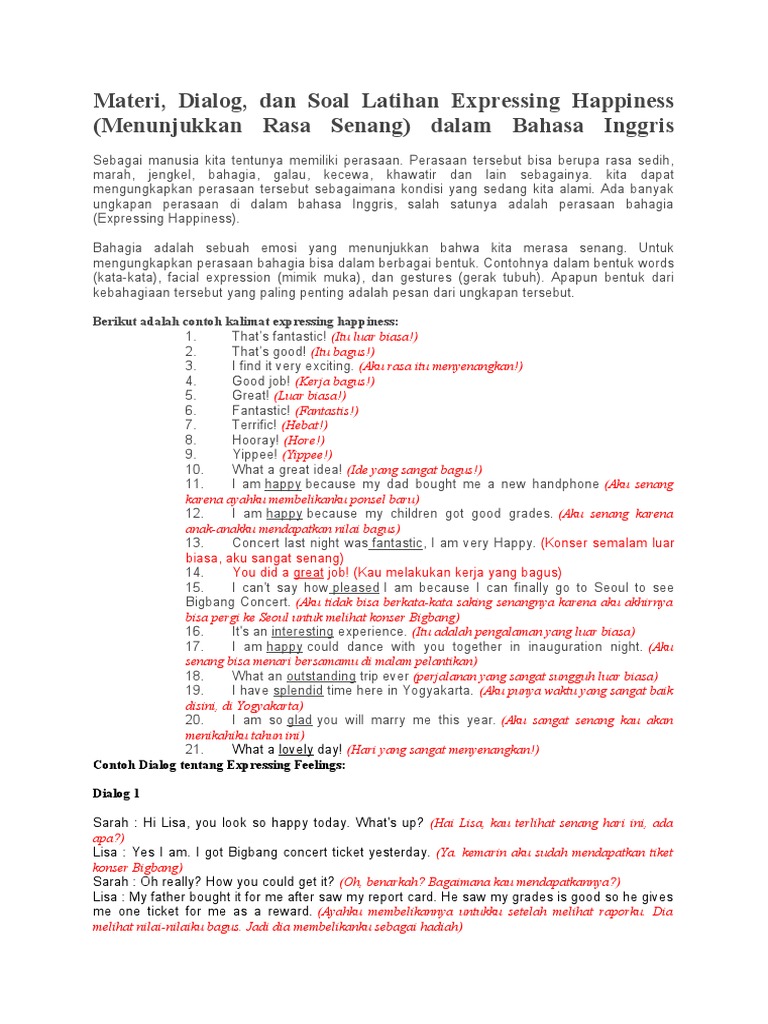 Expressing Happiness | PDF