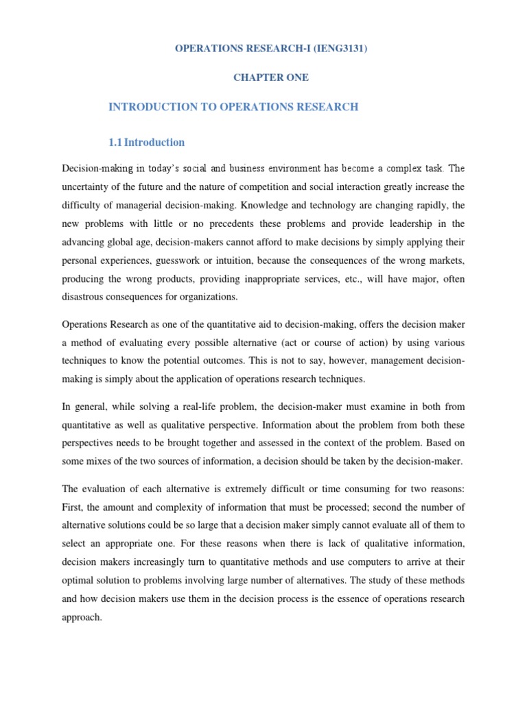 Introduction To Operations Research | PDF | Mathematical Optimization ...