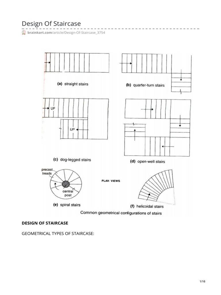 Design of Staircase | PDF | Stairs | Building Engineering