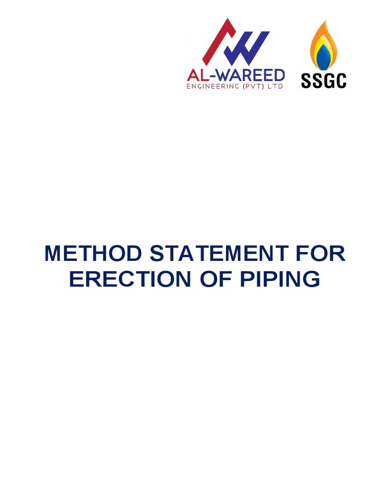 Method Statement For Erection of Piping | PDF | Nondestructive Testing ...