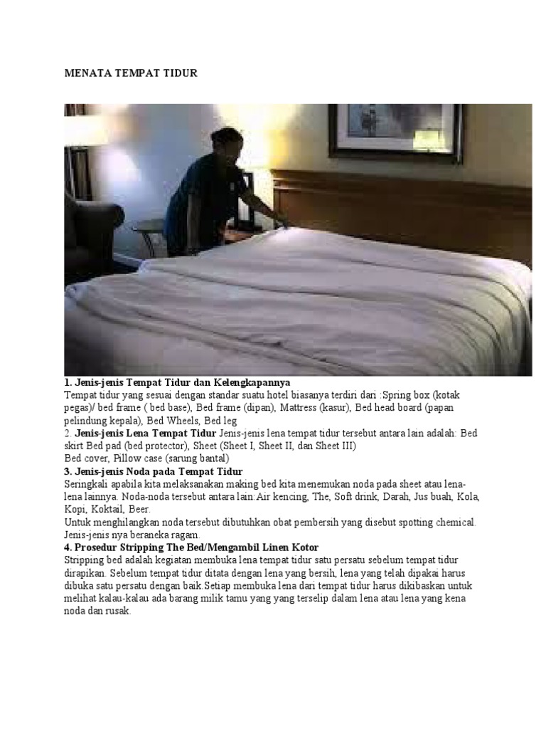 Menata Tempat Tidur & Stripping Bed | PDF