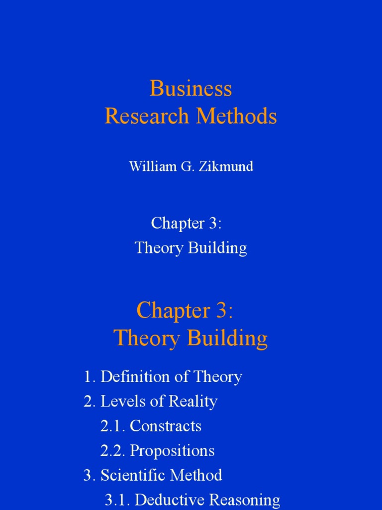 Business Research Methods: Theory Building | PDF | Theory | Scientific ...