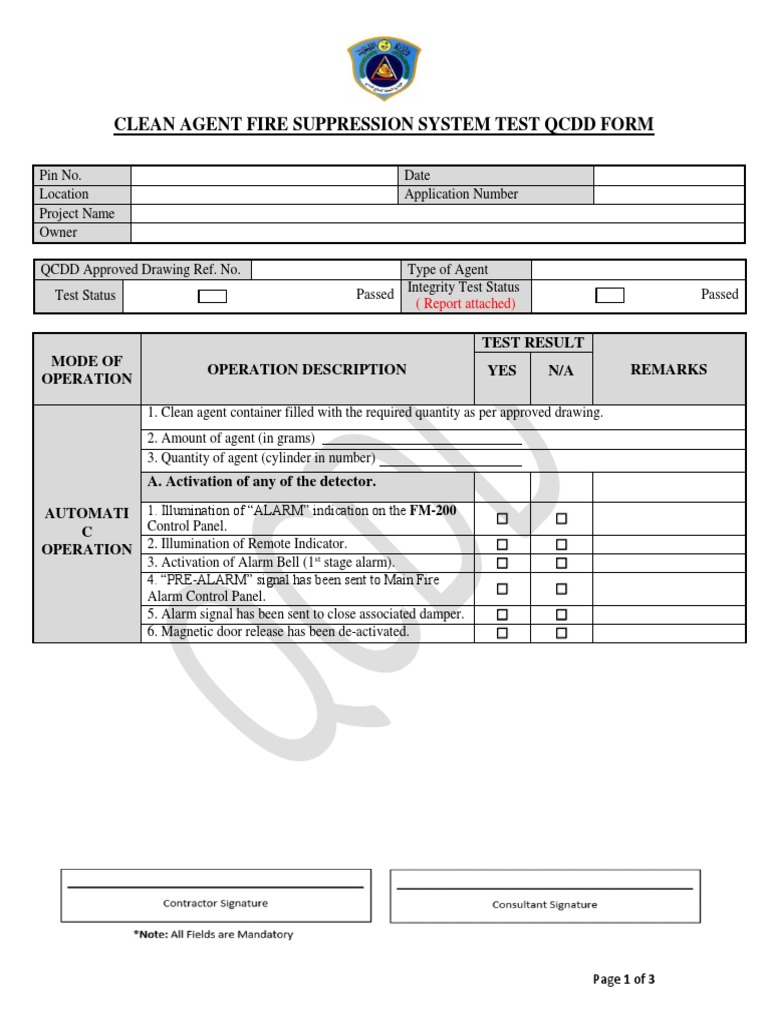 Fire System Test Form Guide | PDF | Manufactured Goods | Equipment