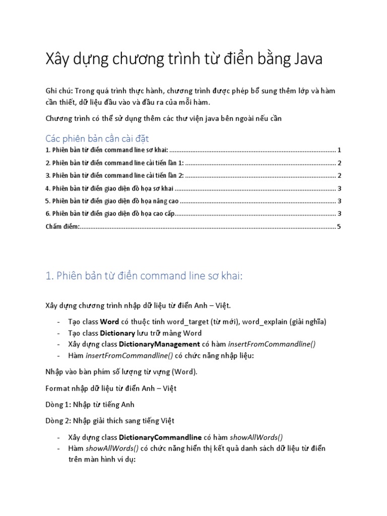 Assignment 1 - Dictionary | PDF