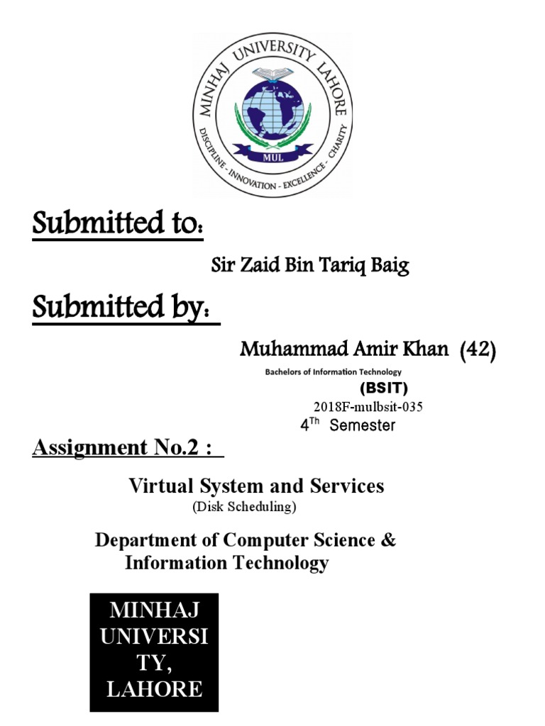 Assignment No.2 (Disk Scheduling) | PDF | Scheduling (Computing) | Process (Computing)
