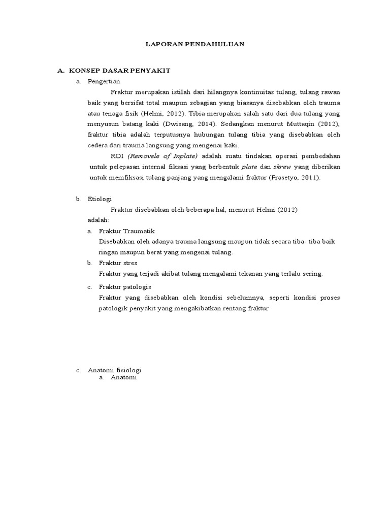 Laporan Tibia Dextra | PDF