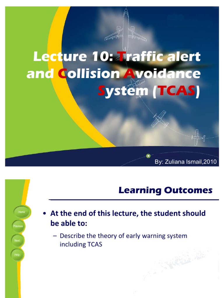 Lecture 10-Traffic Collision & Avoidance TCAS | PDF