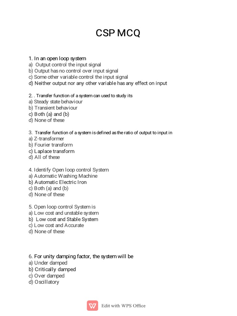 CSP MCQ-108 Questions | PDF | Nature | Teaching Mathematics