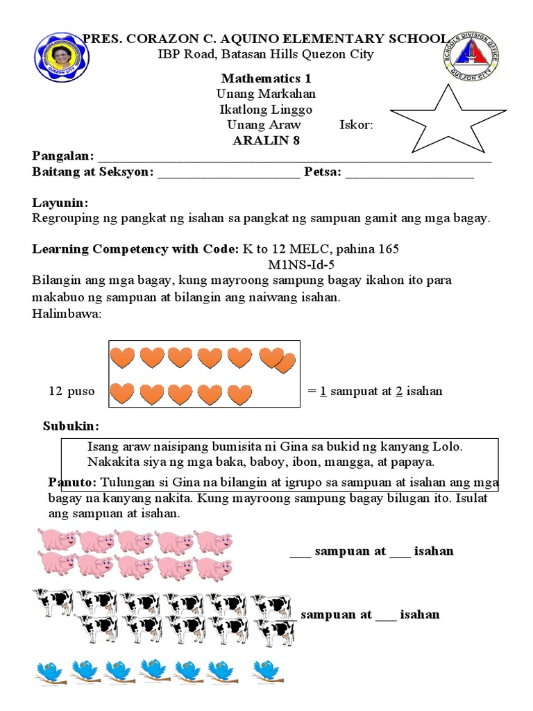 Math1 Worksheets Q1 W3 Mandac | PDF