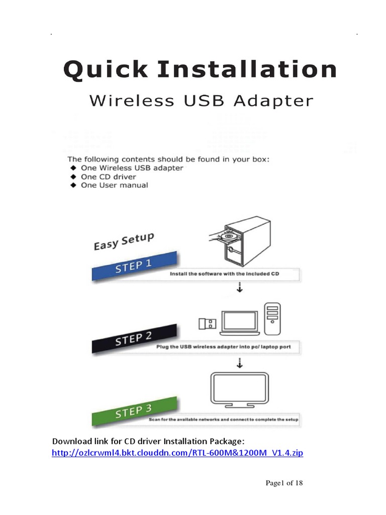 Link For CD Driver Installation Package:: Page1 of 18 | PDF ...