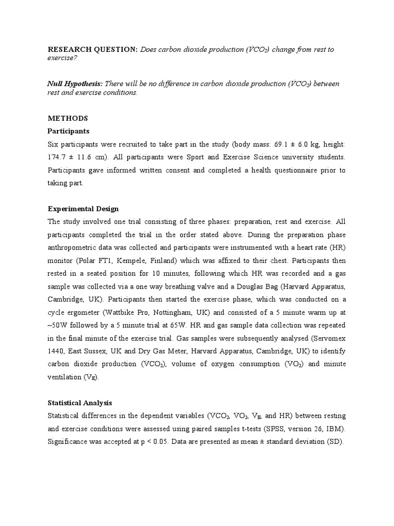 Fundamental Physiology - Lab Report Methods Results - 20-21 | PDF ...