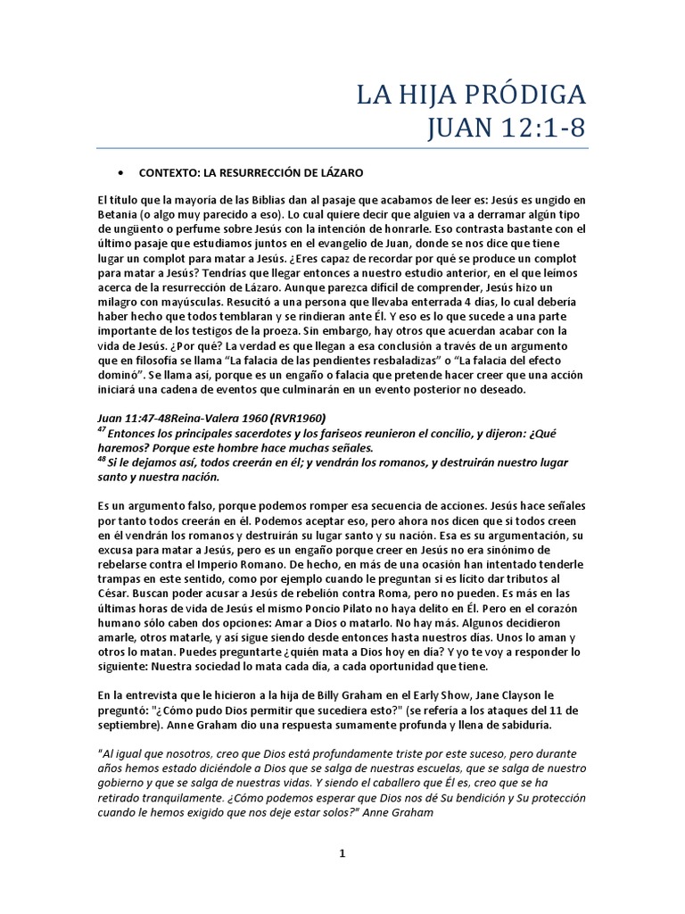 La Hija Prodiga | PDF | María, madre de Jesús | Juan el apóstol
