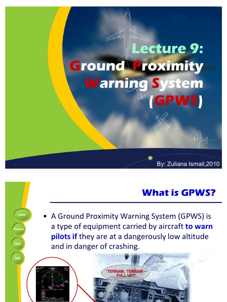 Lecture 9-Ground Proximity Warning System (GPWS) | Transport Safety ...