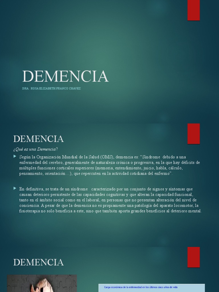 Demencia Pdf Demencia Enfermedad De Alzheimer