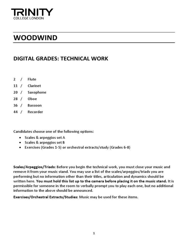 Woodwind Digital TW UPDATED 1 | PDF | Scale (Music) | Minor Scale
